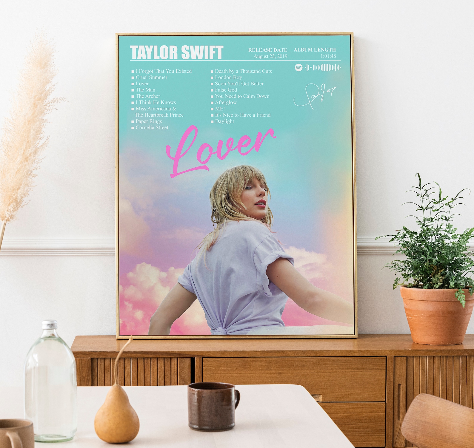 Taylor Swift Lover Poster Taylor Swift Lover Album Cover - Etsy