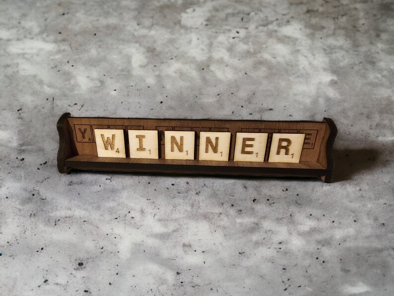 Personalised Scrabble Tile Holder Wooden Engraved Gift - Etsy UK