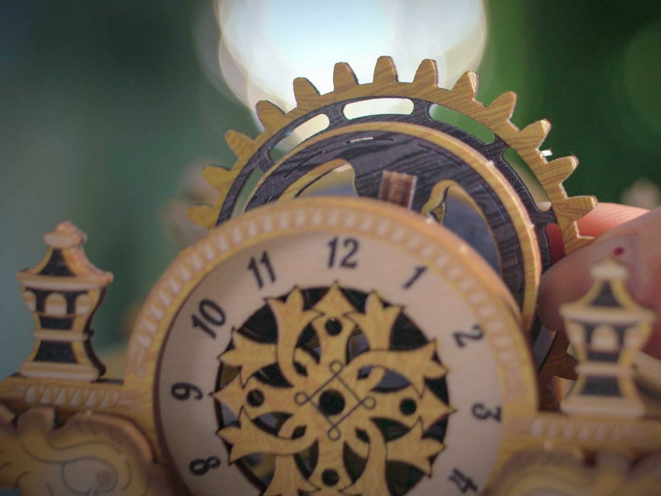 Wooden Puzzle 3D Magic Clock Limited Edition Wooden Mechanical Model ...