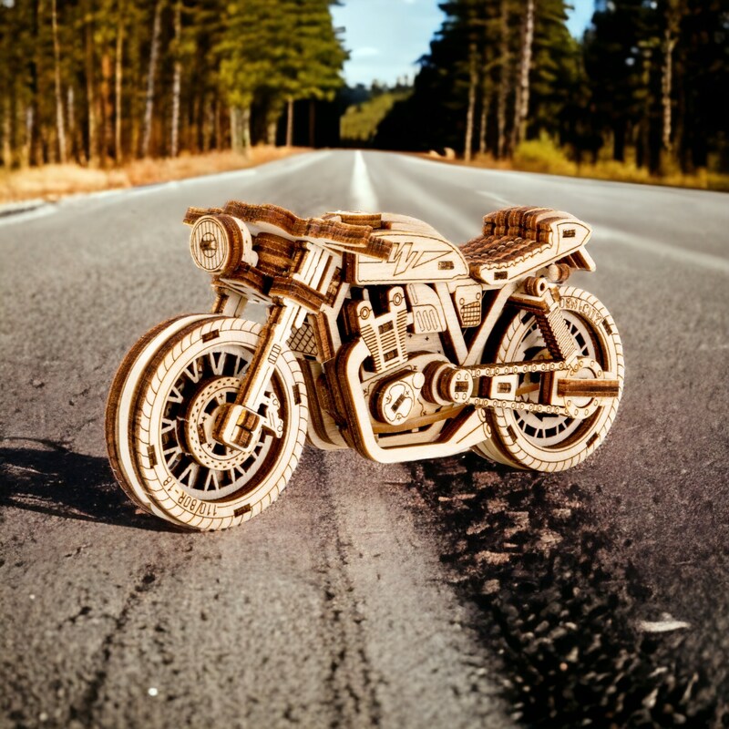 3d Wooden Motorcycle Puzzle - Etsy