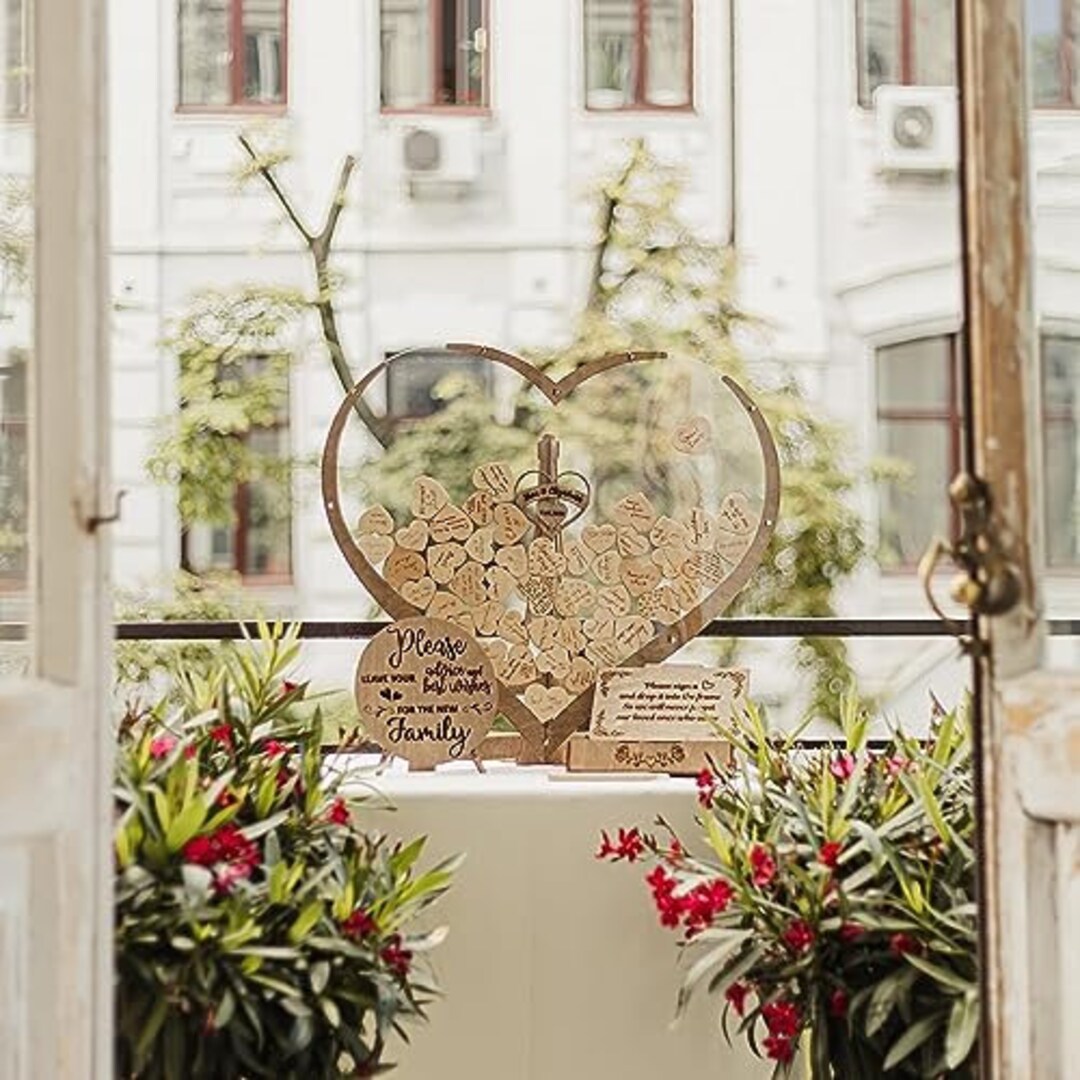 Rustic Wedding Guest Book Heart Frame Wedding Guest Book - Etsy