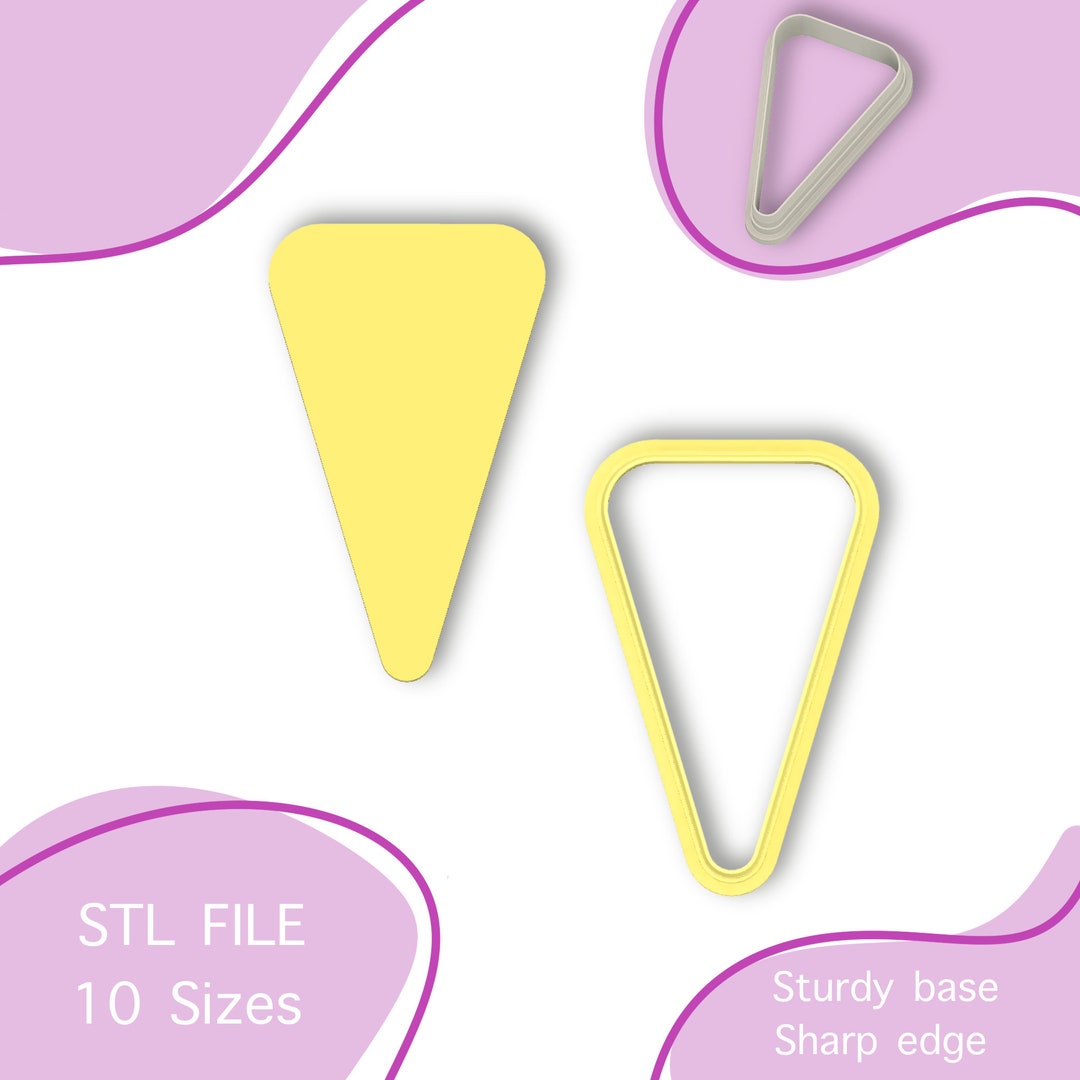 Isosceles Triangle Rounded Clay Cutter - Geometric Polymer Clay Cutters ...