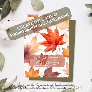 Watercolor Autumn Leaves Seamless Pattern DIGITAL Paper Fall Background ...