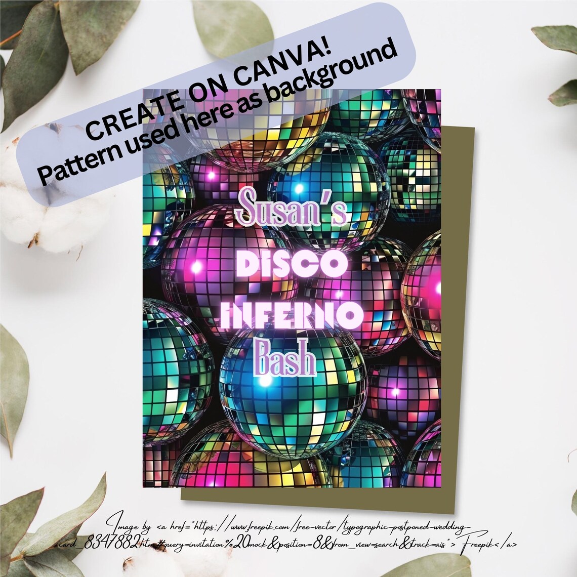 Disco Ball SEAMLESS Pattern DIGITAL Paper Download, Party Invitations ...