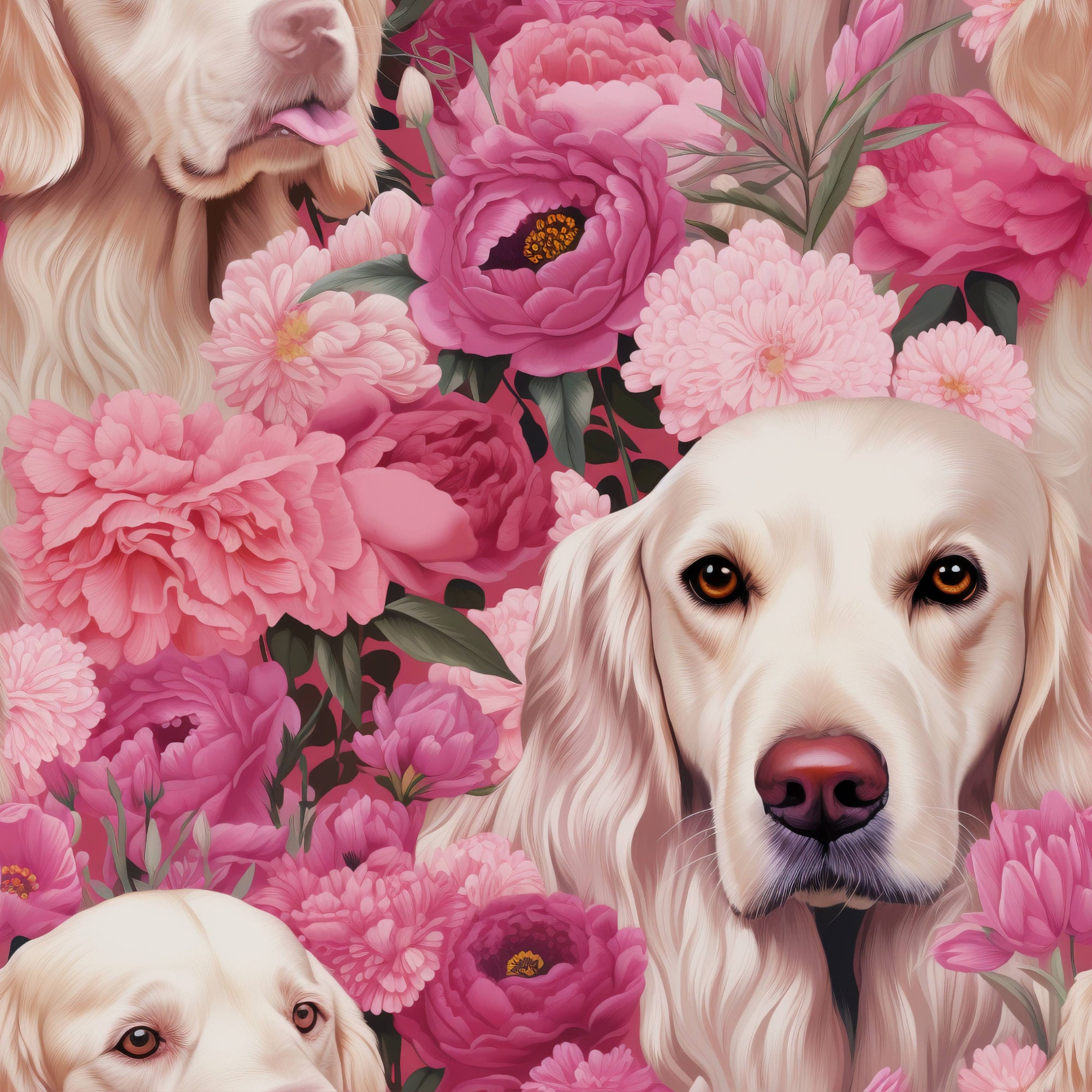 Cute Dogs Seamless Pattern Dogs DIGITAL Paper Commercial Use - Etsy