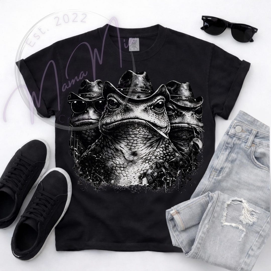 Funny Gangster Frogs PNG Linocut Animal Shirt Aesthetic Sublimation 90s ...