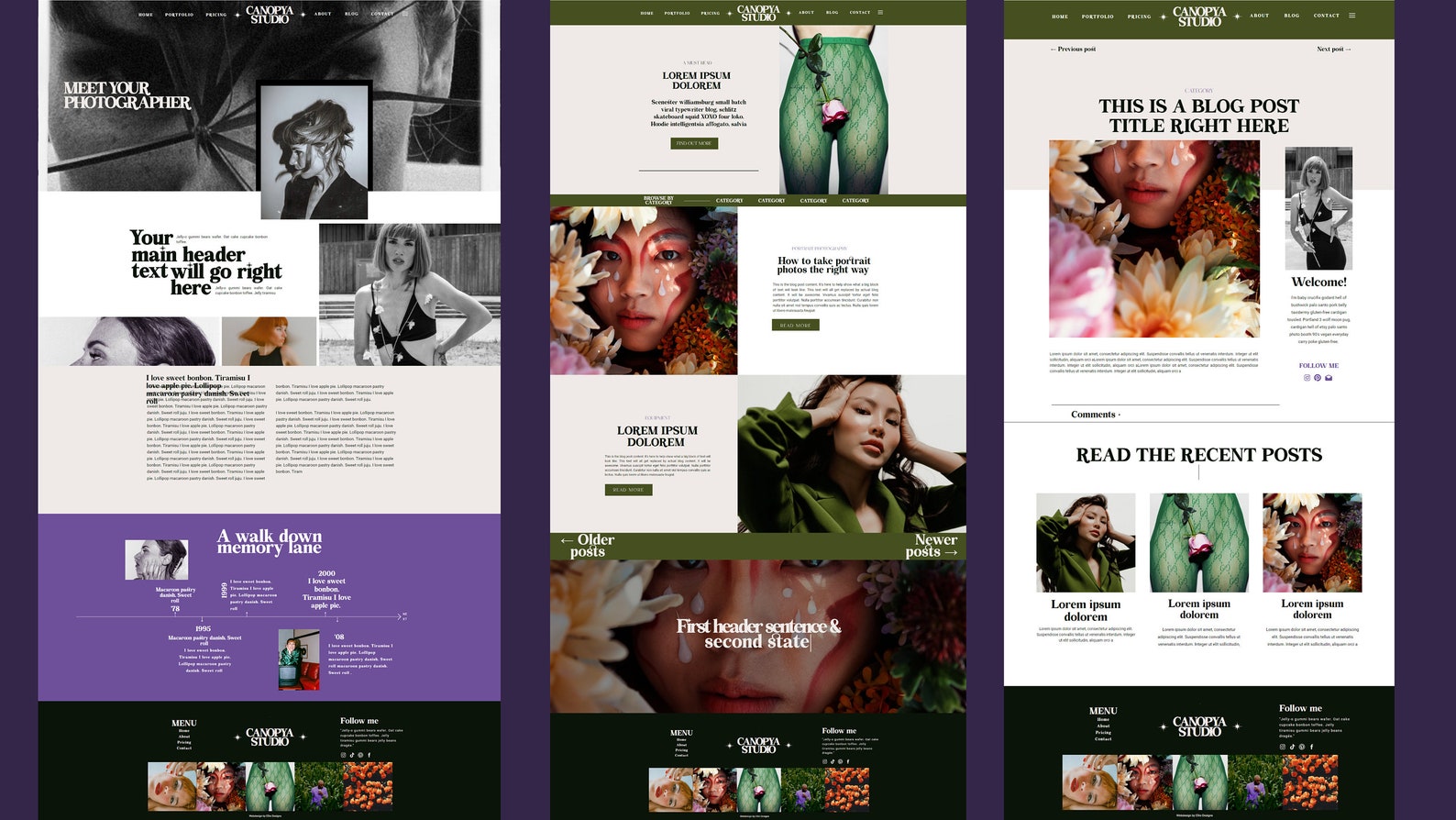 Showit Website Template | Modern Design | Customizable Showit Website ...