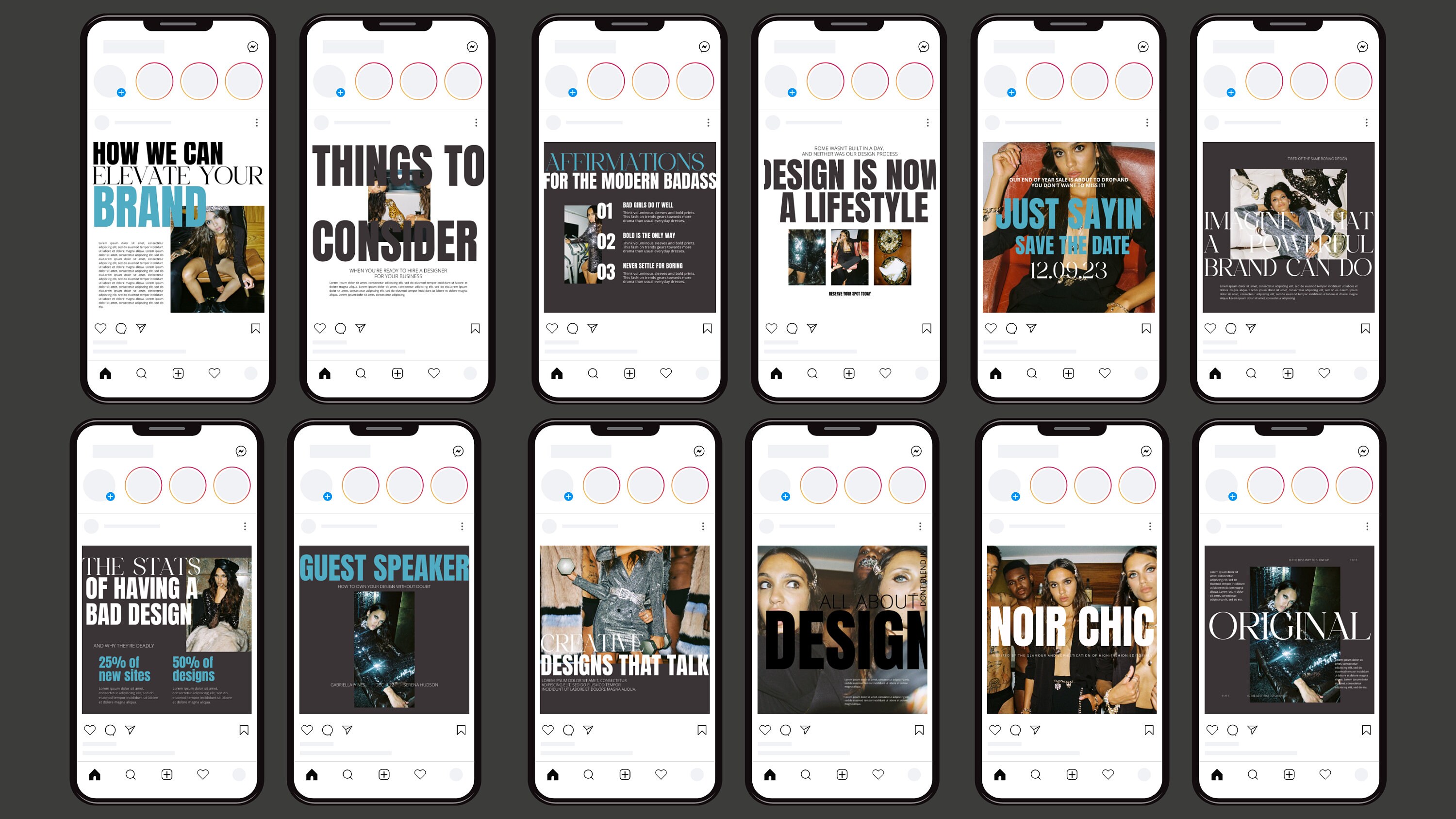 31 Bold Instagram Templates | Creative Instagram Templates | Instagram ...