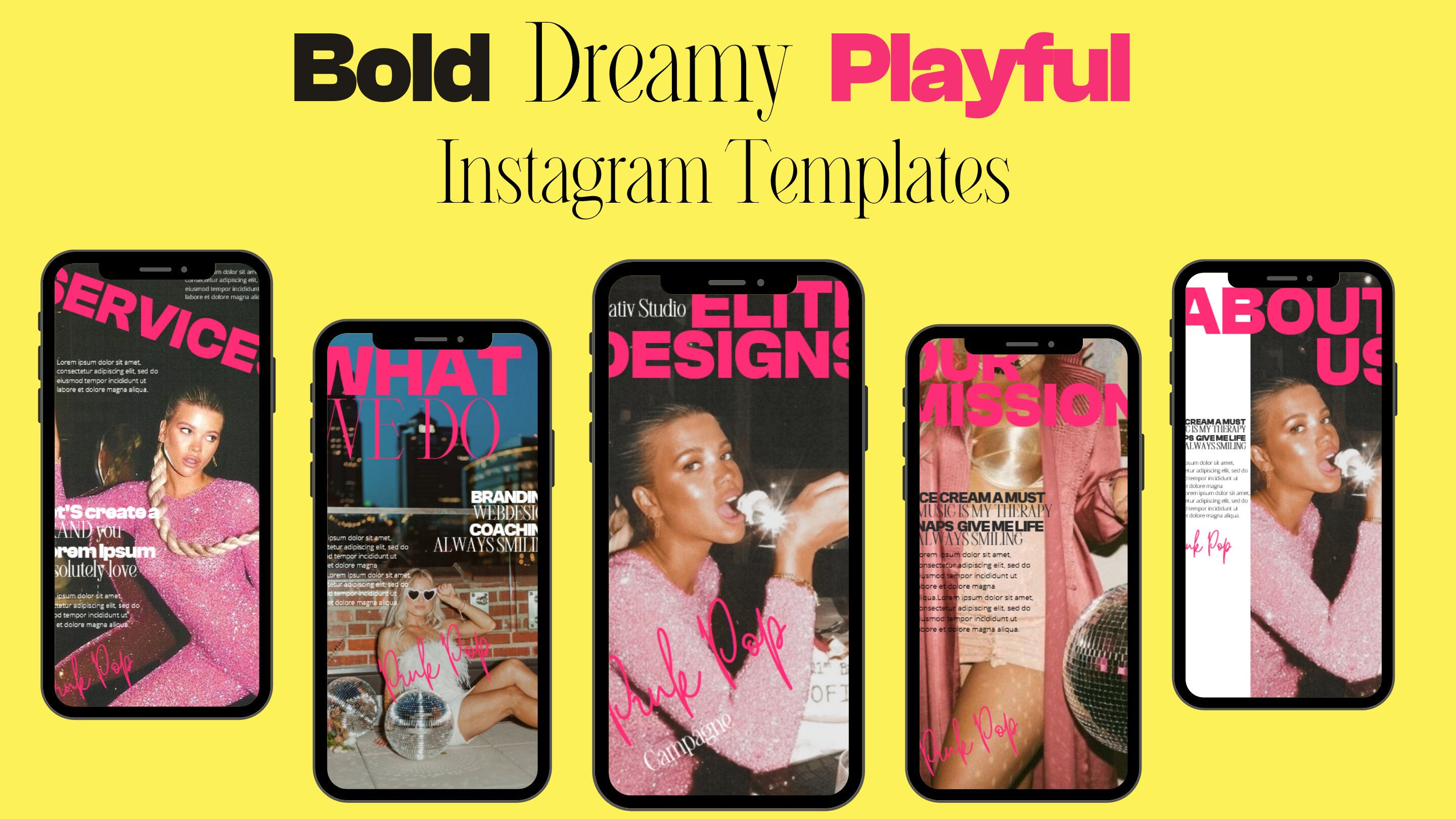 22 Bold Instagram Templates | Creative Instagram Templates | Instagram ...
