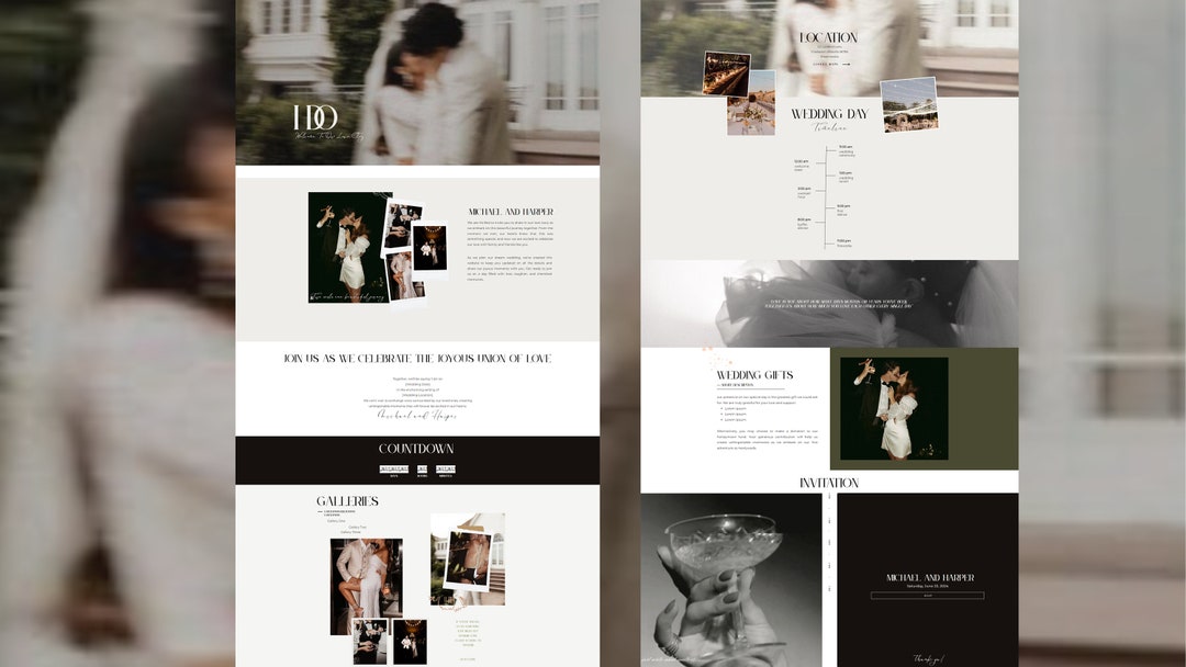 Wedding Website Template | Wedding Website | Wedding Website Design ...