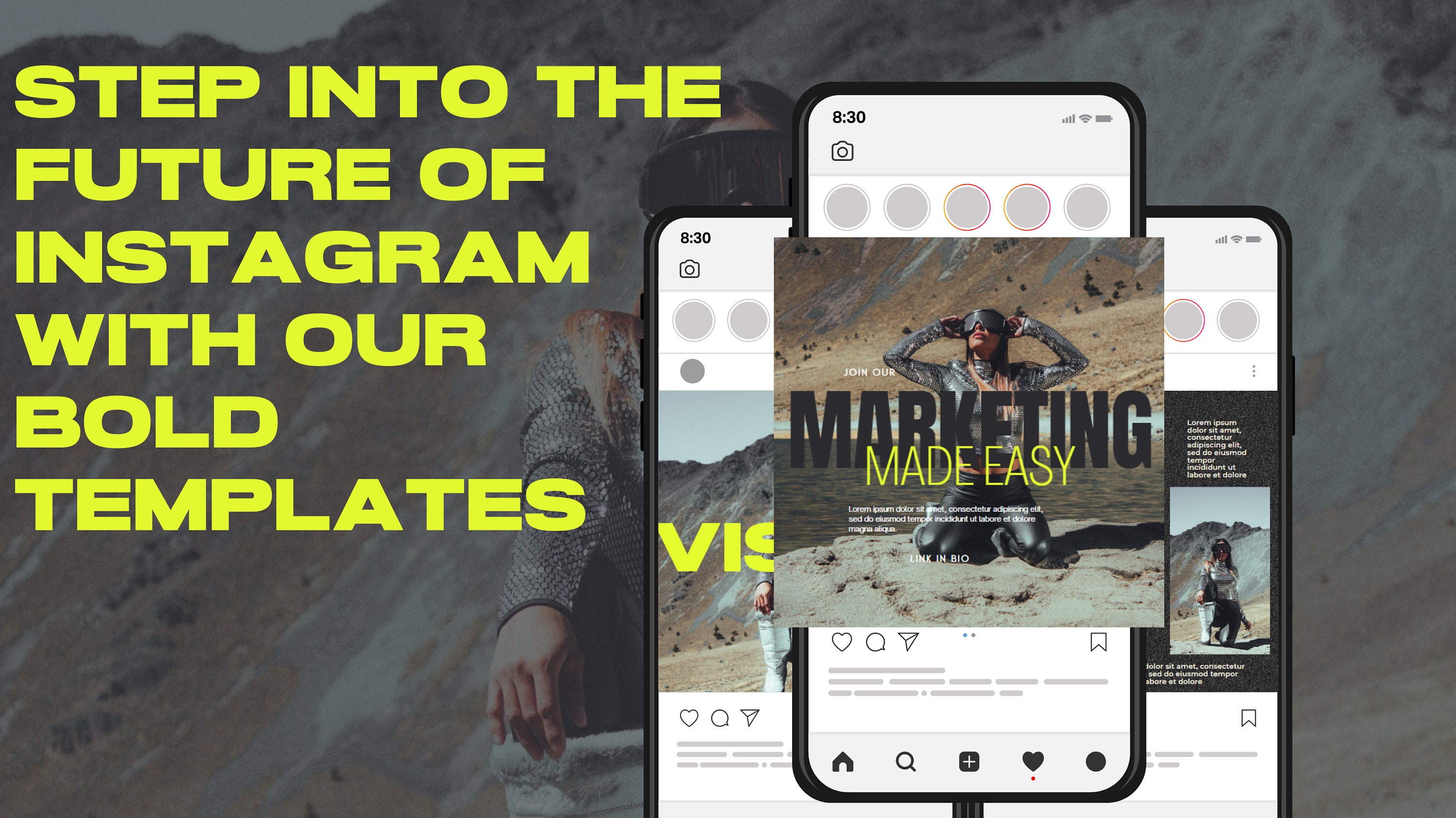 20 Bold Instagram Templates Canva Editable Instagram Template Canva ...