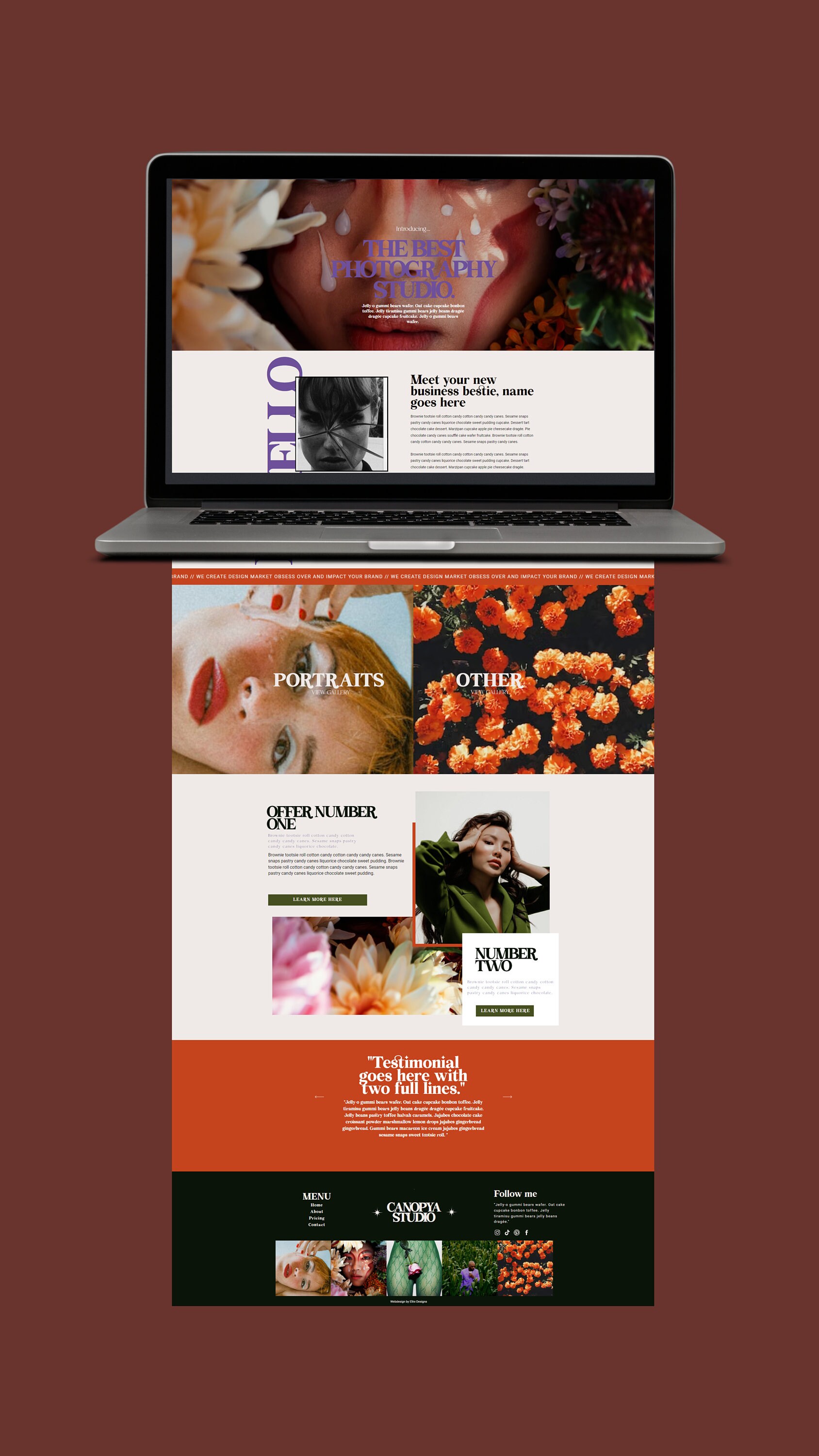 Showit Website Template | Modern Design | Customizable Showit Website ...