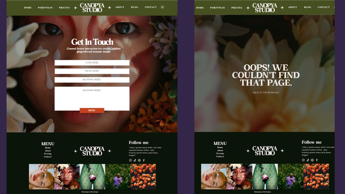 Showit Website Template | Modern Design | Customizable Showit Website ...