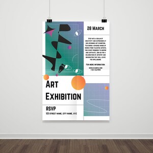 Editable Art Invitation, Art School Exhibition Invitation, Painting ...
