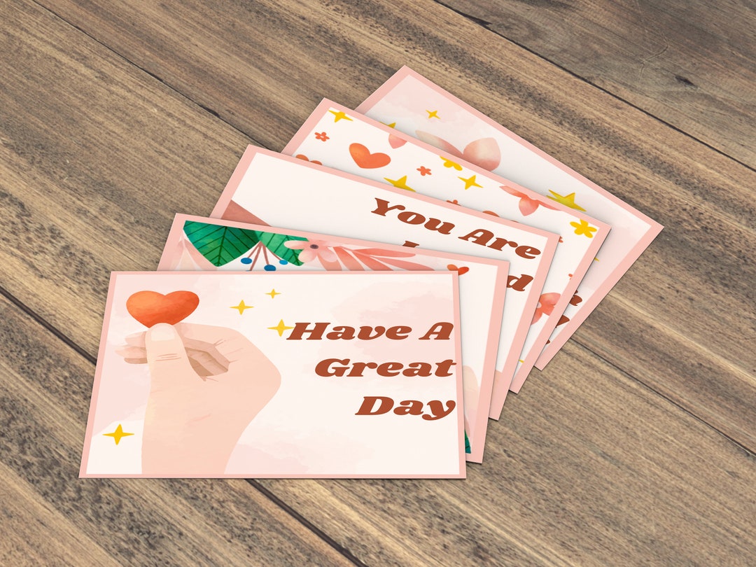 Printable Kindness Cards, Notes of Encouragement for Adults, Mini ...