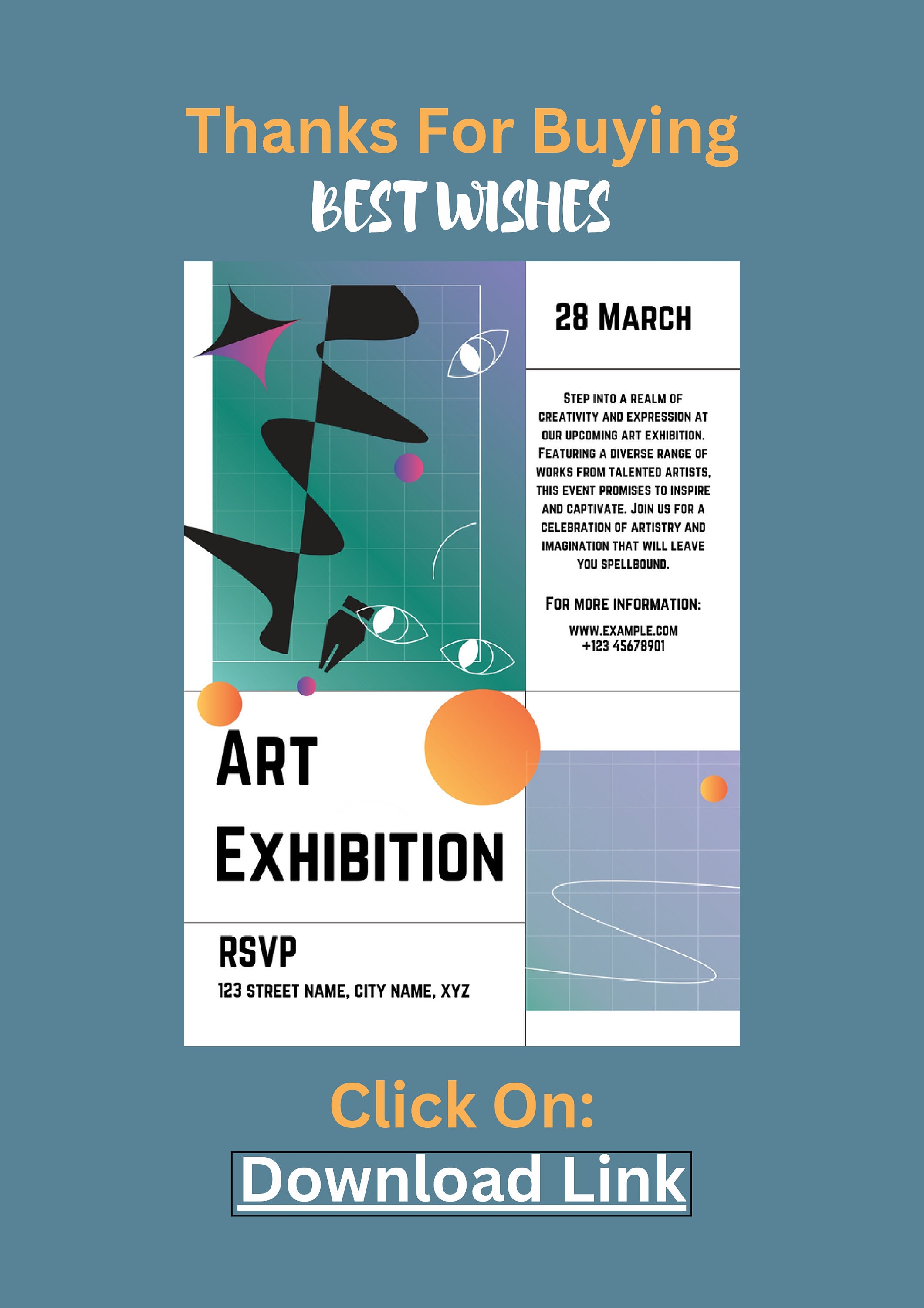 Editable Art Invitation, Art School Exhibition Invitation, Painting ...