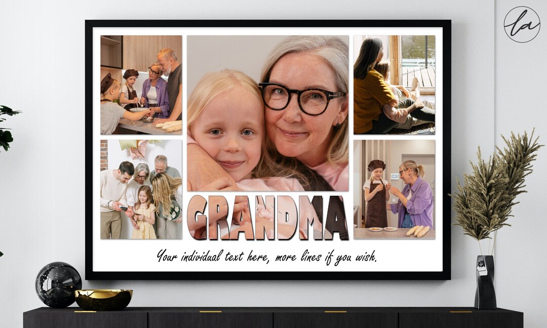 GRANDMA Photo Collage, Personalized Photo Collage as a Gift for Grandma ...