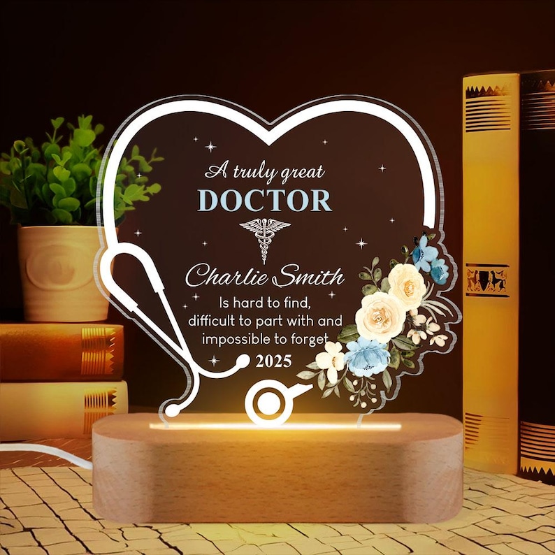 Thank You Gift for Doctor, Personalized Acrylic Plaque, Appreciation ...