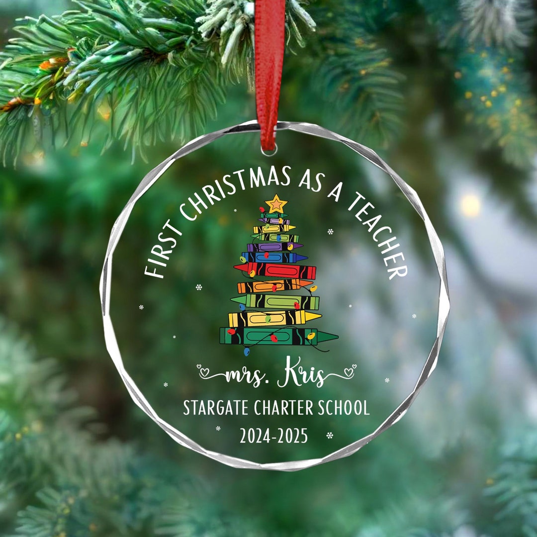 Personalized First Year Teacher, Custom New Teacher Ornament, New ...