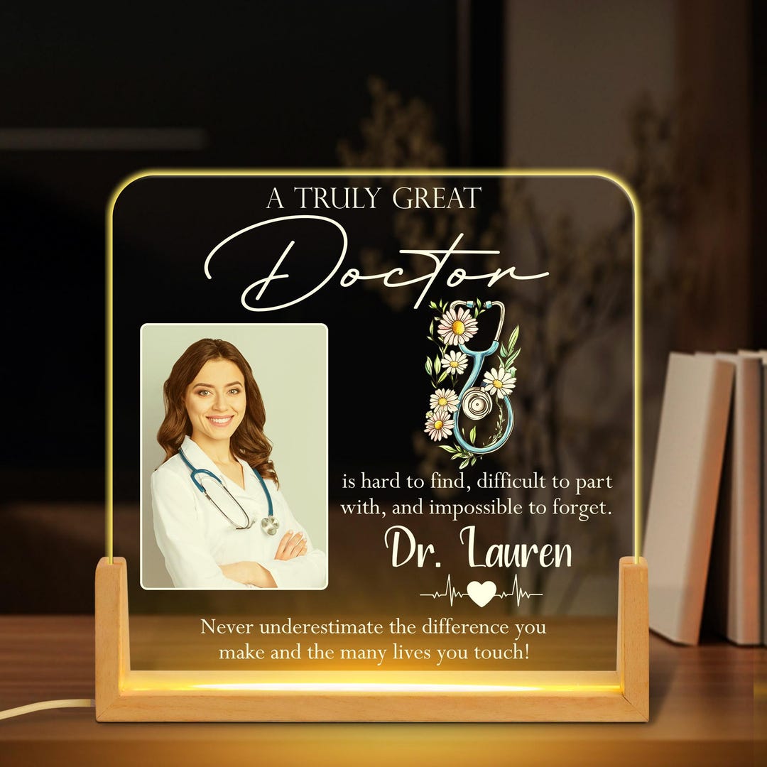 Personalized Custom Doctor Retirement Night Light Plaque, Doctor ...