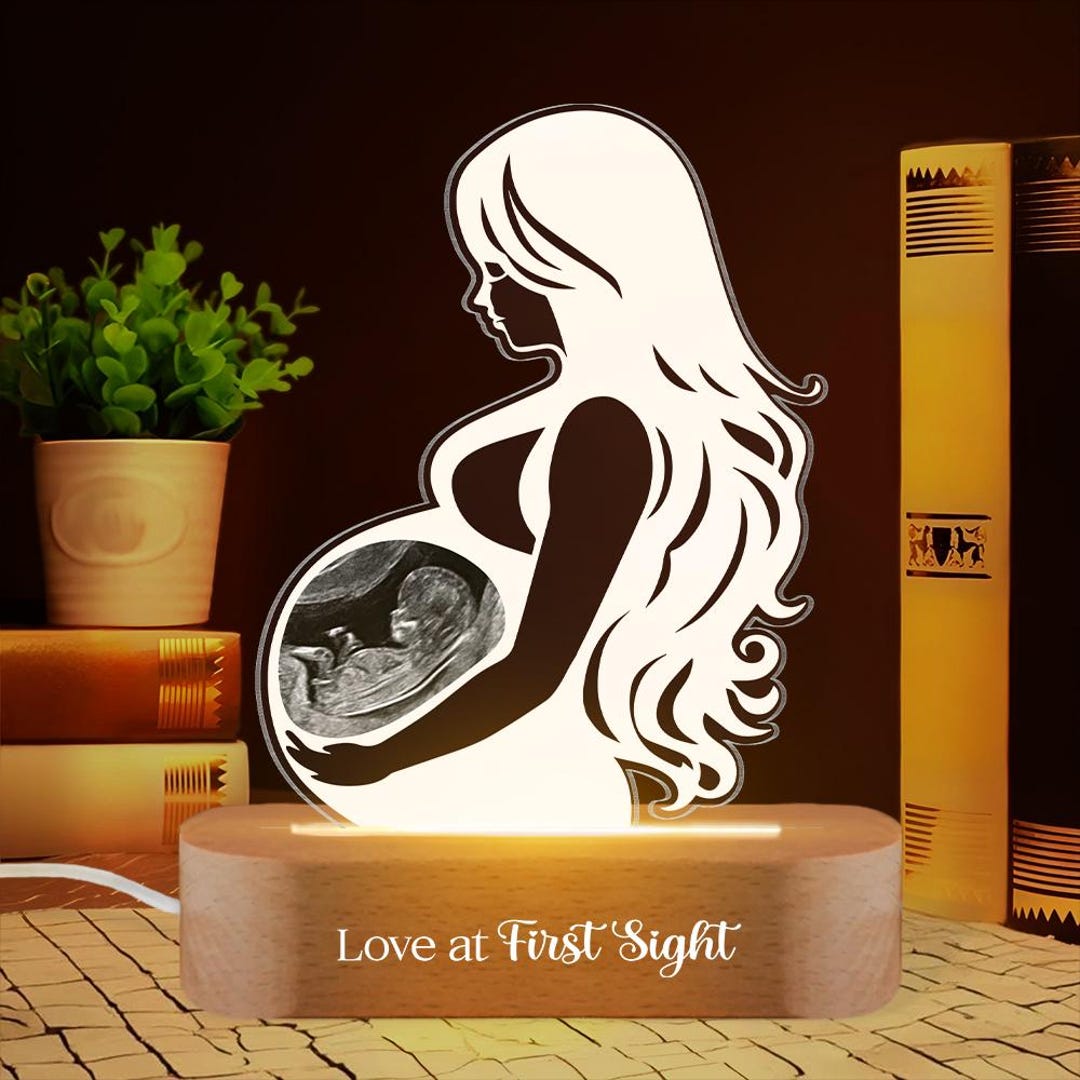 Custom Baby Photo Night Light, Personalized Baby Ultrasound LED Light ...