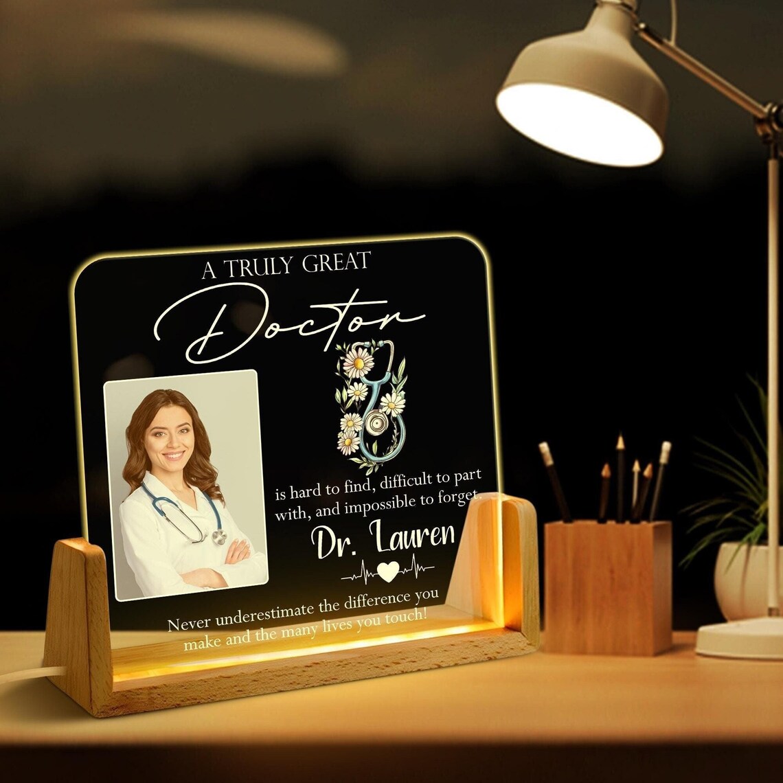 Personalized Custom Doctor Retirement Night Light Plaque, Doctor ...
