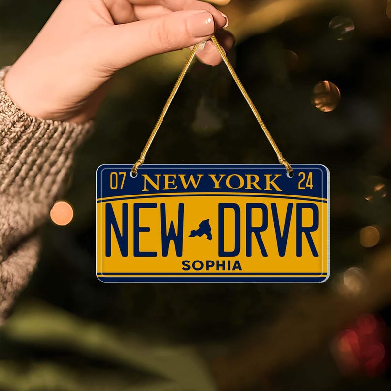 Personalized New Driver Ornament 2024, Custom State New Driver Tag ...