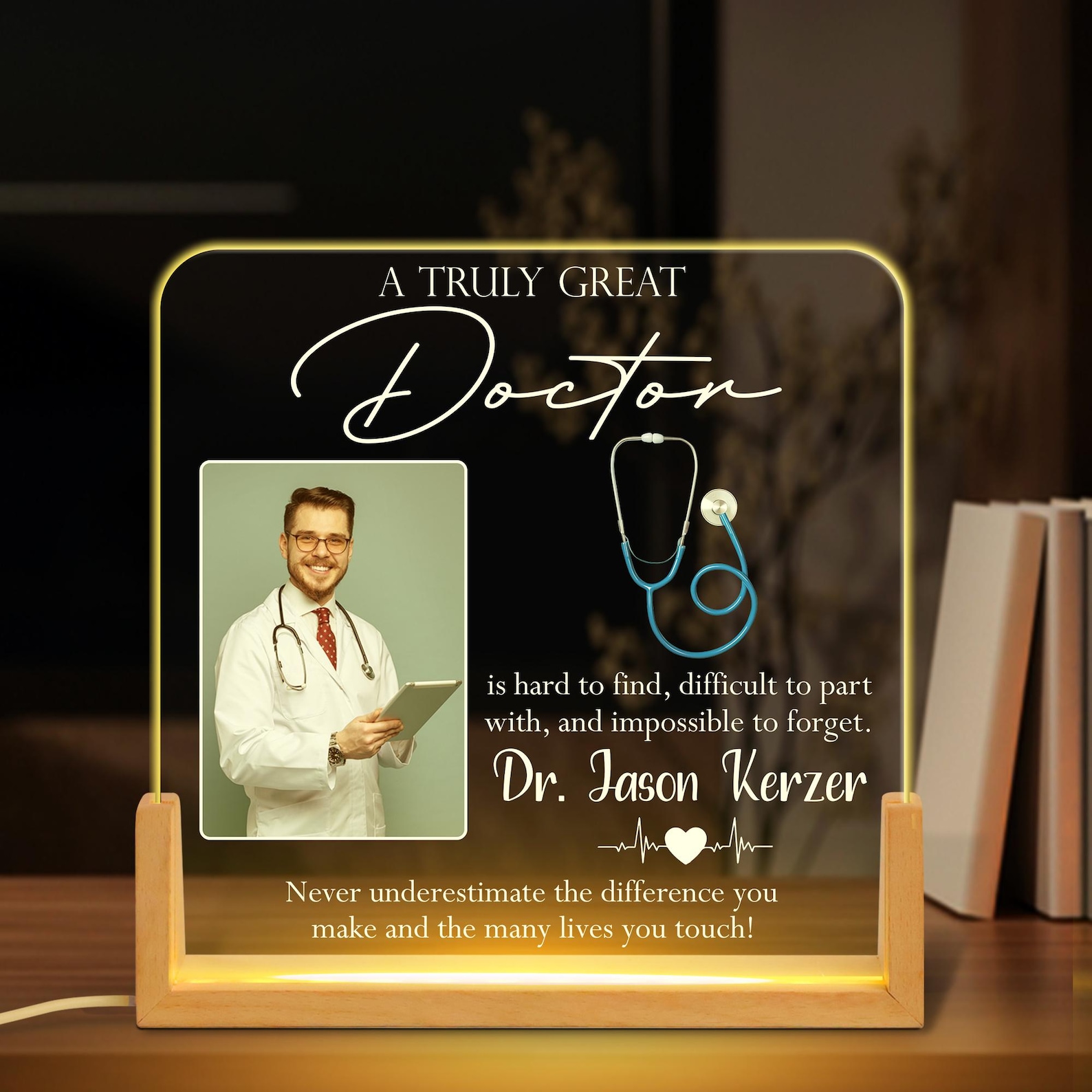 Personalized Custom Doctor Retirement Night Light Plaque, Doctor ...