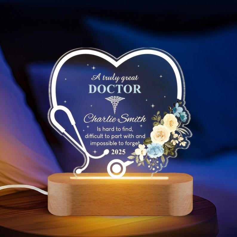 Thank You Gift for Doctor, Personalized Acrylic Plaque, Appreciation ...