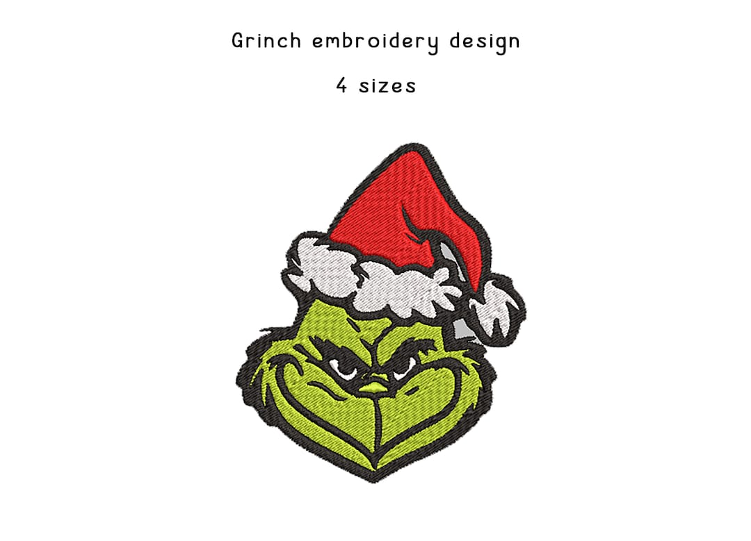 Grinch Embroidery Design, Christmas Embroidery Design, Machine ...