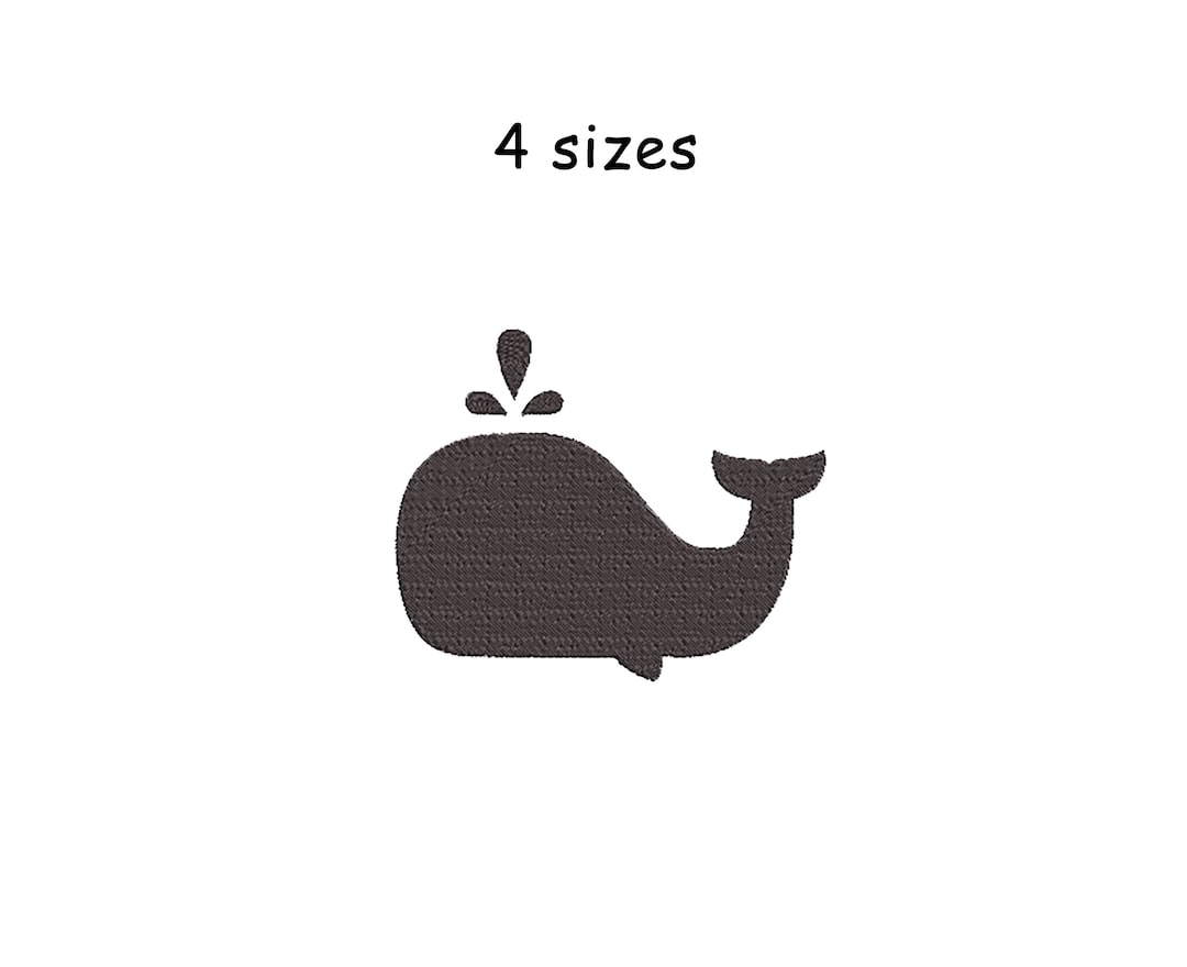 Cute Whale Embroidery Design, Embroidery Design, Pes File - Etsy