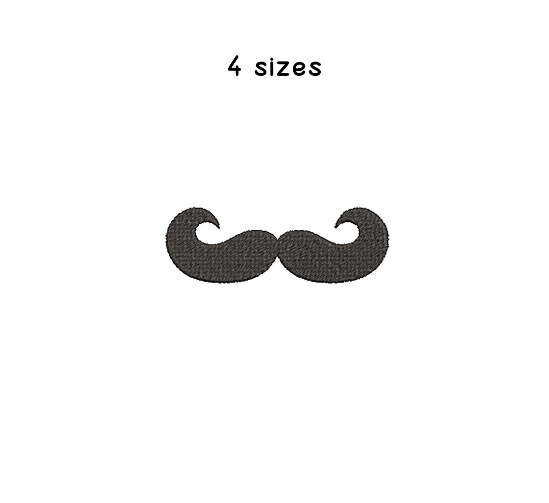 Mustache Embroidery Design, Mustache Embroidery Pattern, Machine ...