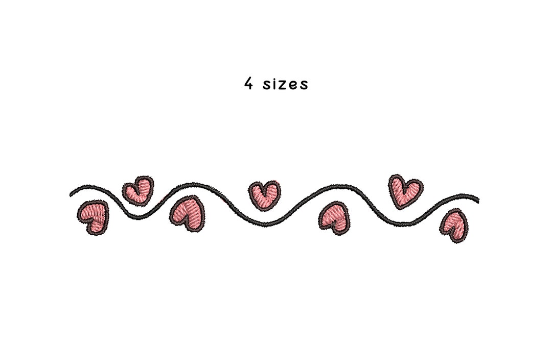 Hearts Embroidery Design Machine Embroidery Design Love - Etsy