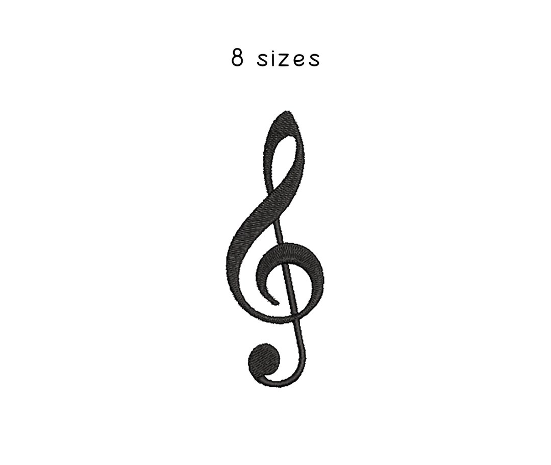 Music Note Embroidery Design, Music Note Embroidery Pattern, Machine ...