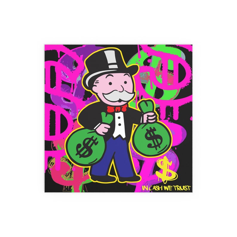Fine Art Posters Mr. Monopoly Money Rich Uncle Pennybags - Etsy