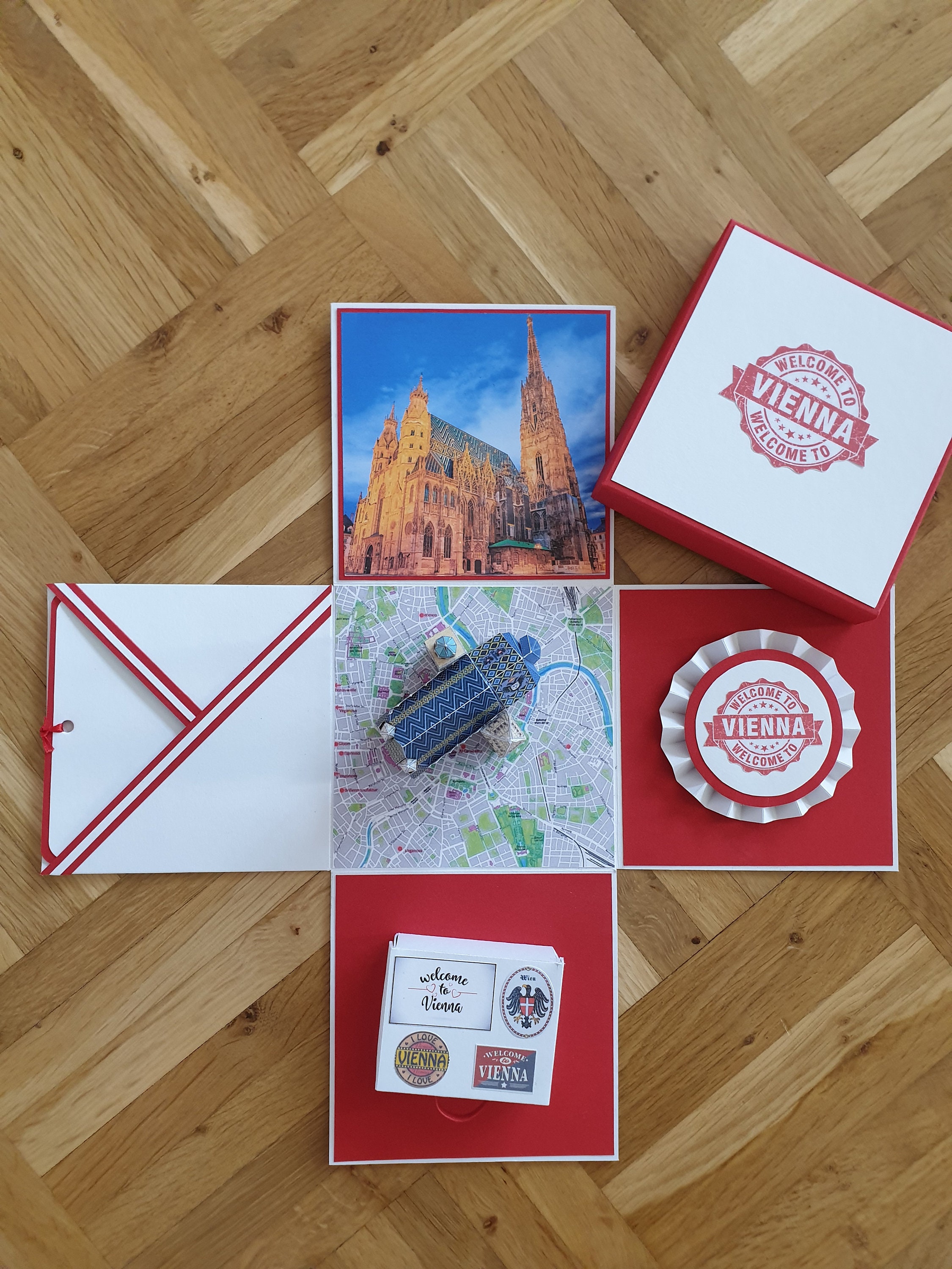 Explosion Box Vienna, Travel Voucher Vienna - Etsy