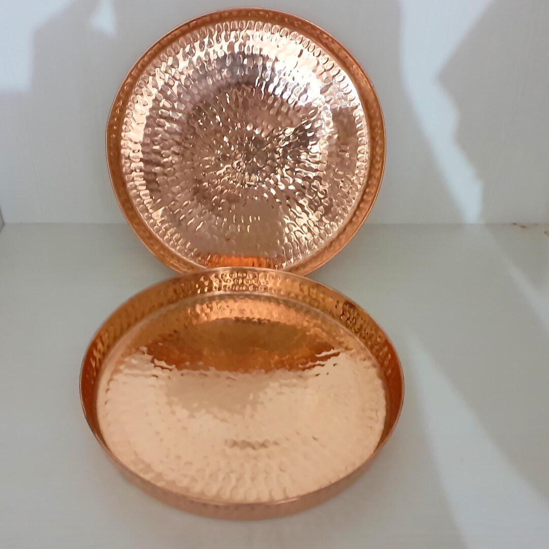 Traditional Copper Tableware, Rustic Pure Copper Serving Dishes - Etsy