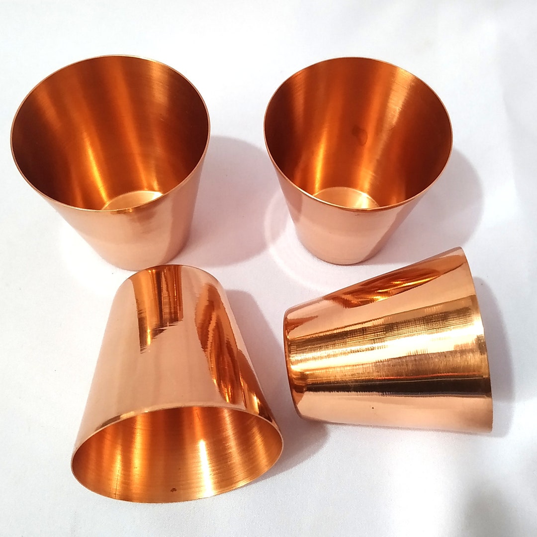 Pure Copper Cocktail Shot Cup Gifts Set Bar Pure Copper Plain - Etsy