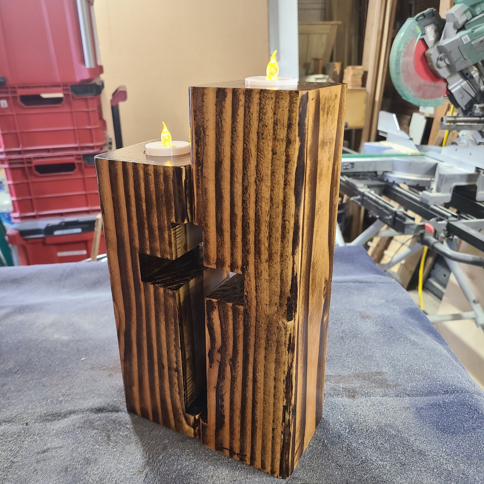 Cross - Candle Holder - Etsy