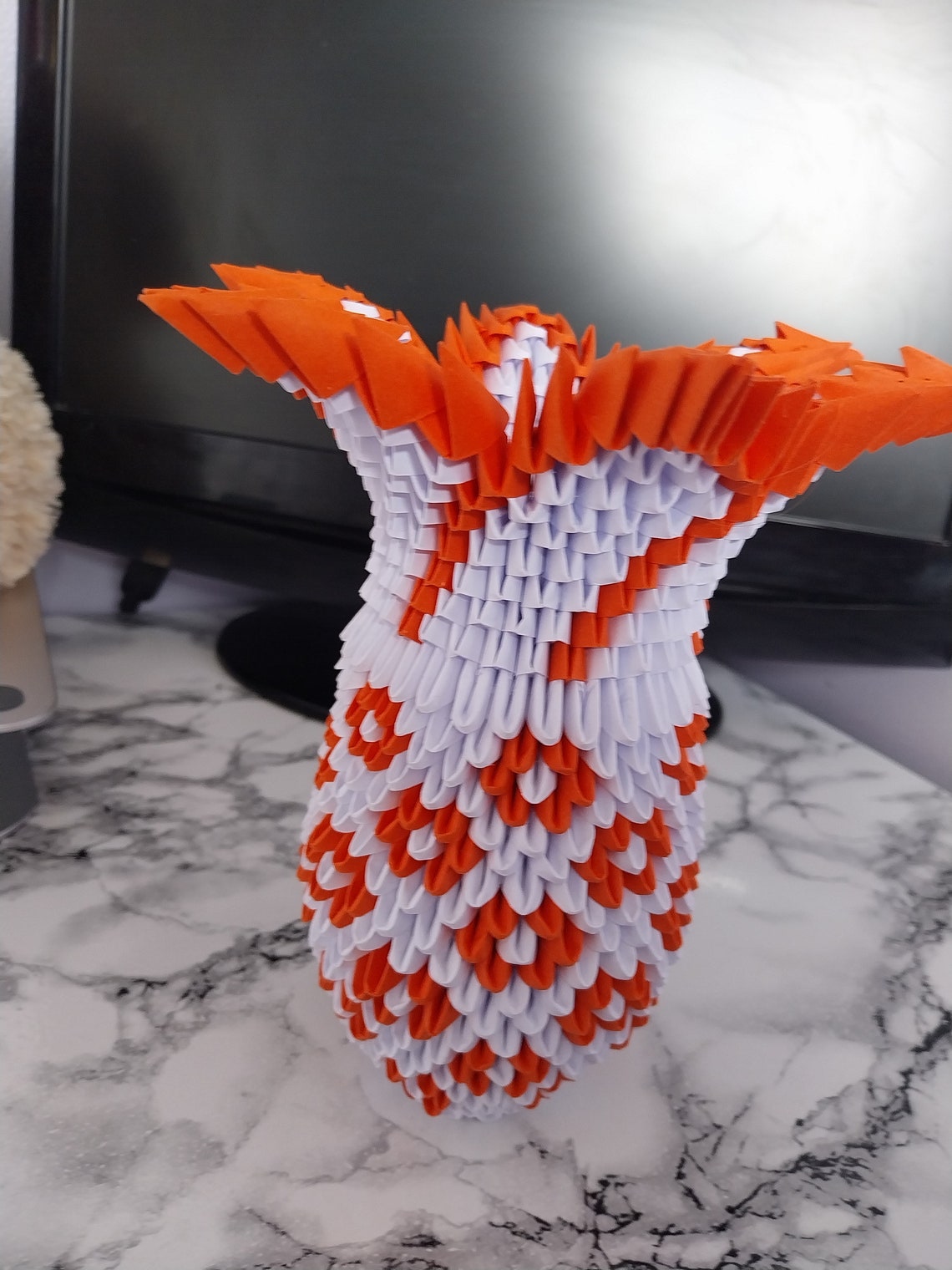 3d Origami Vase Paper Craft - Etsy