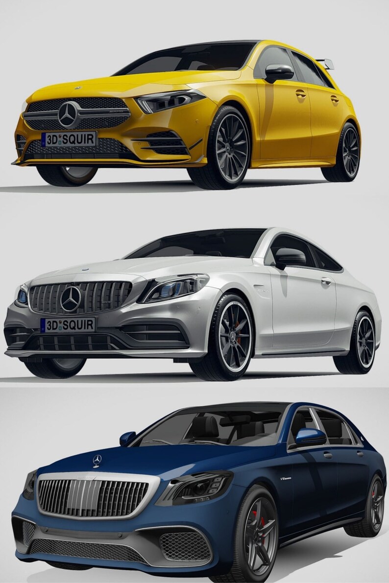 3D STL MERCEDES CAR - Etsy