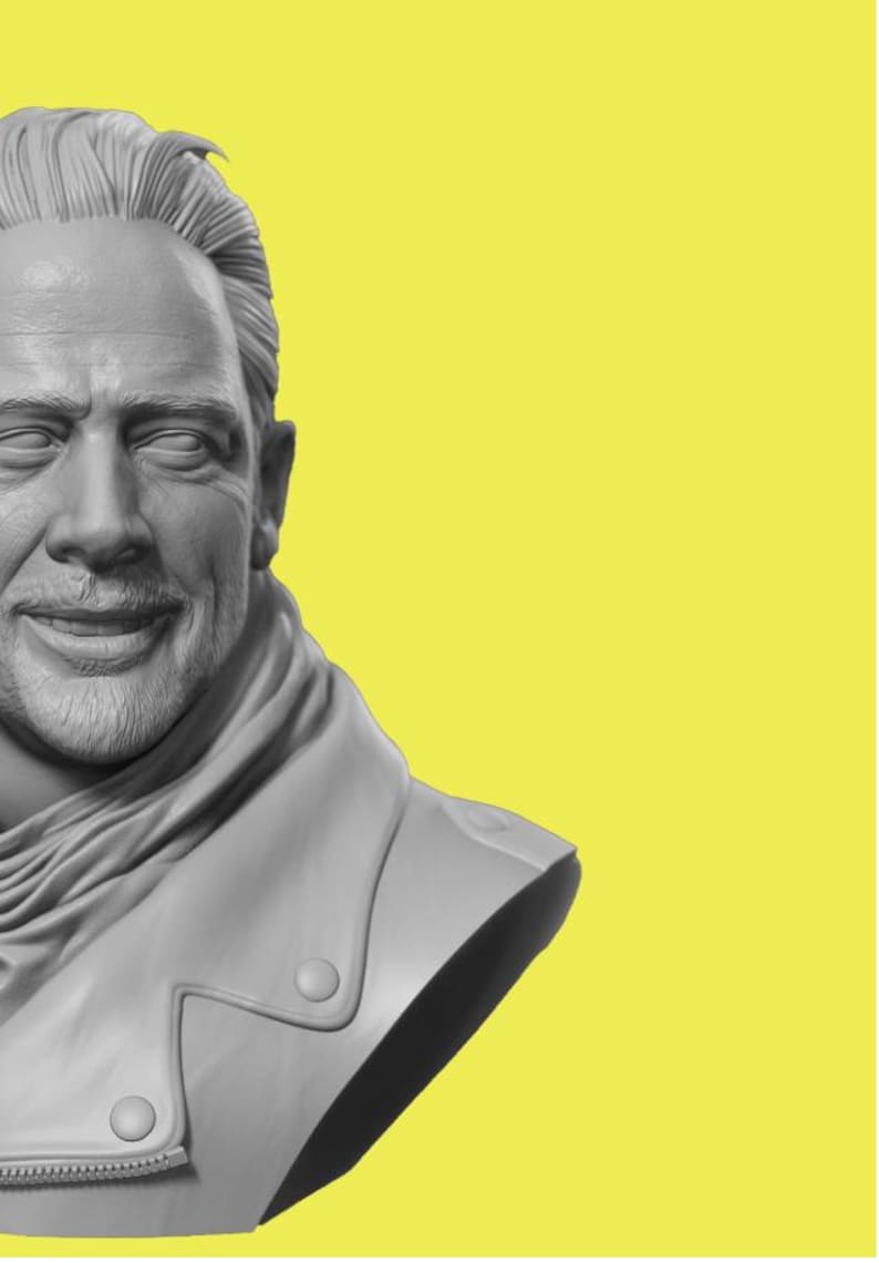 3d Stl Negan Bust Pcs Model - Etsy