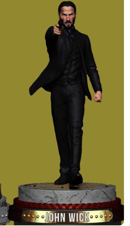 3d Stl John Wick Model - Etsy