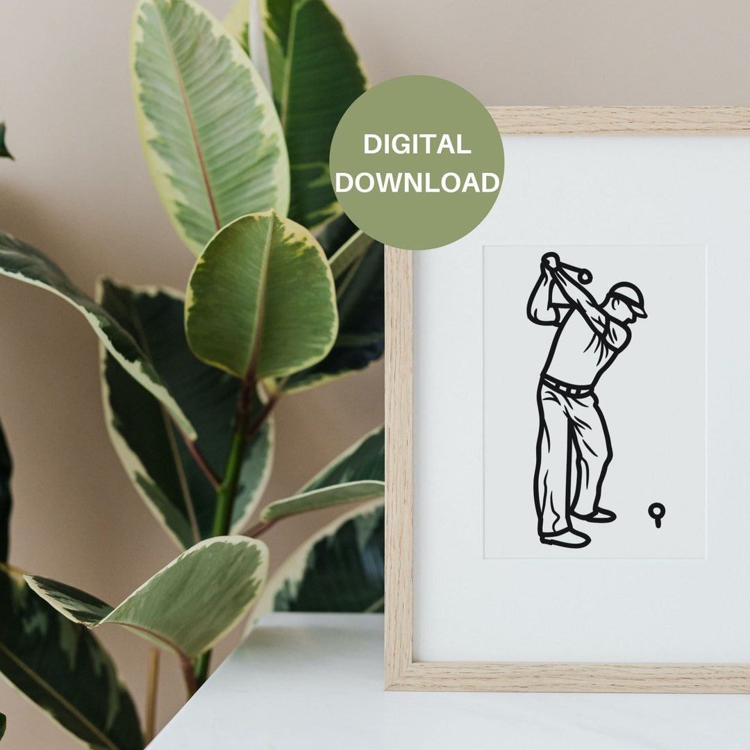 Golf Wall Art | Golf Poster | Printable Wall Art | Golf Decor | Golf ...