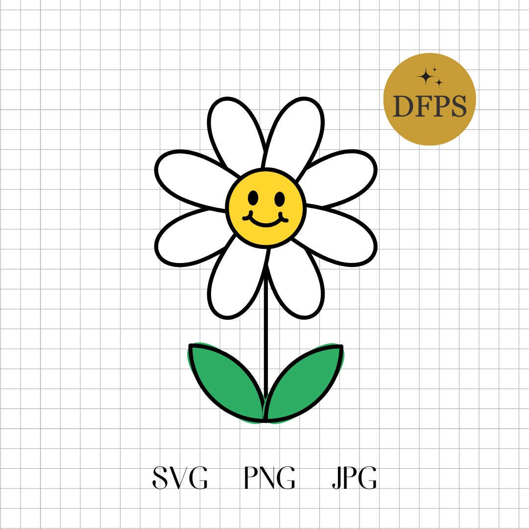 Daisy Svg | Flower Svg | Smiley SVG | Floral Svg | Daisy Png | Spring ...
