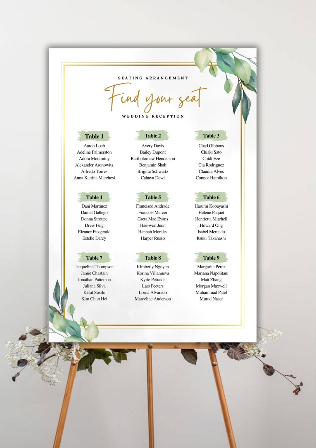 Sitzplan, Sitzplan Vorlage, Sitzplan, Canva, Sofort Download, digitales ...