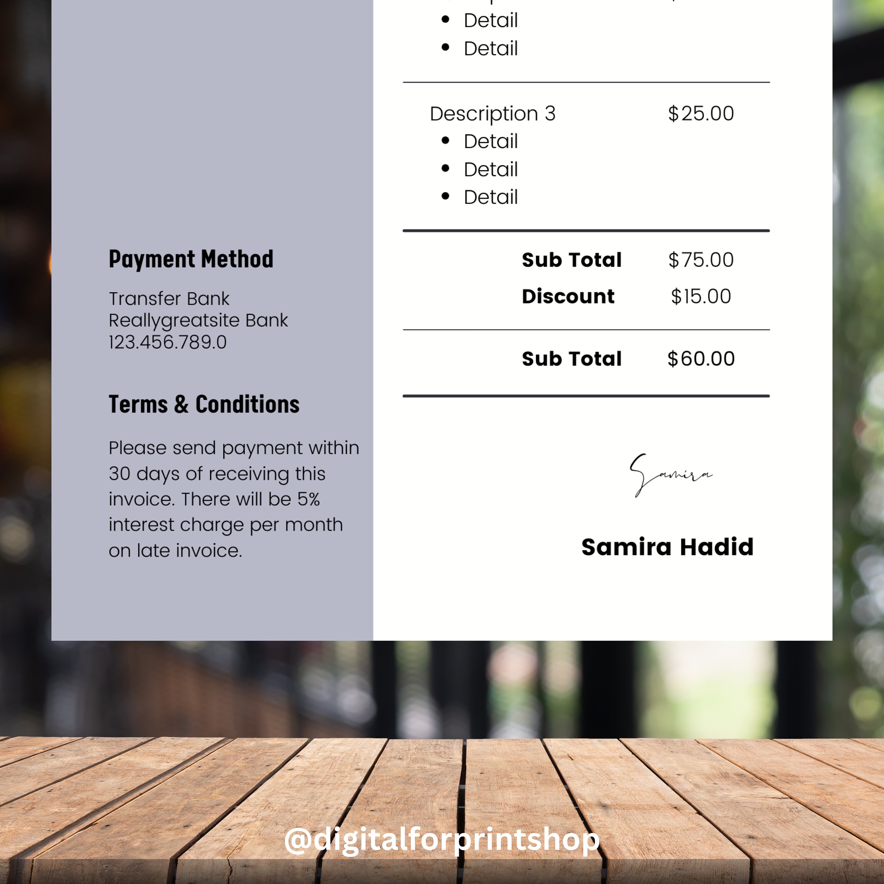 Invoice Template Canva. Business Invoice. Invoice Canva. Editable ...