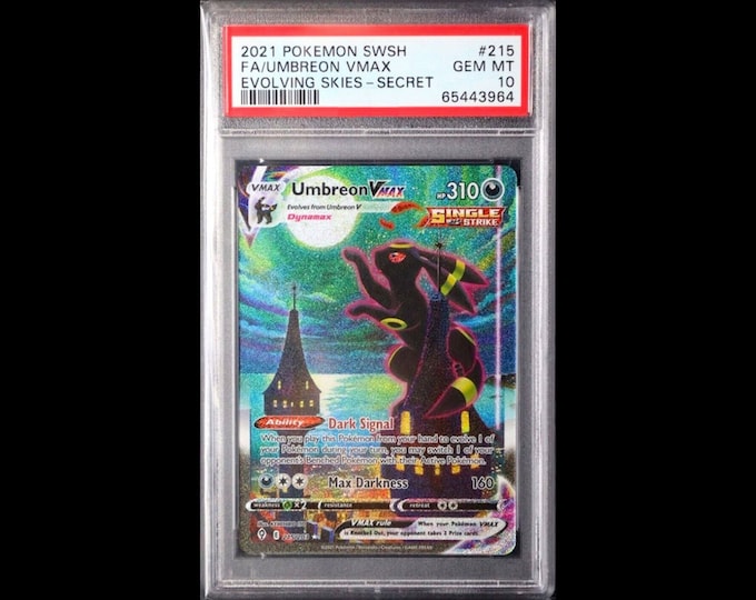 Pokémon TCG Moonbreon Umbreon VMAX 215/203 Evolving Skies Holo - Etsy