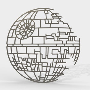 2D Wanddeko des Star Wars Todessterns - Etsy.de