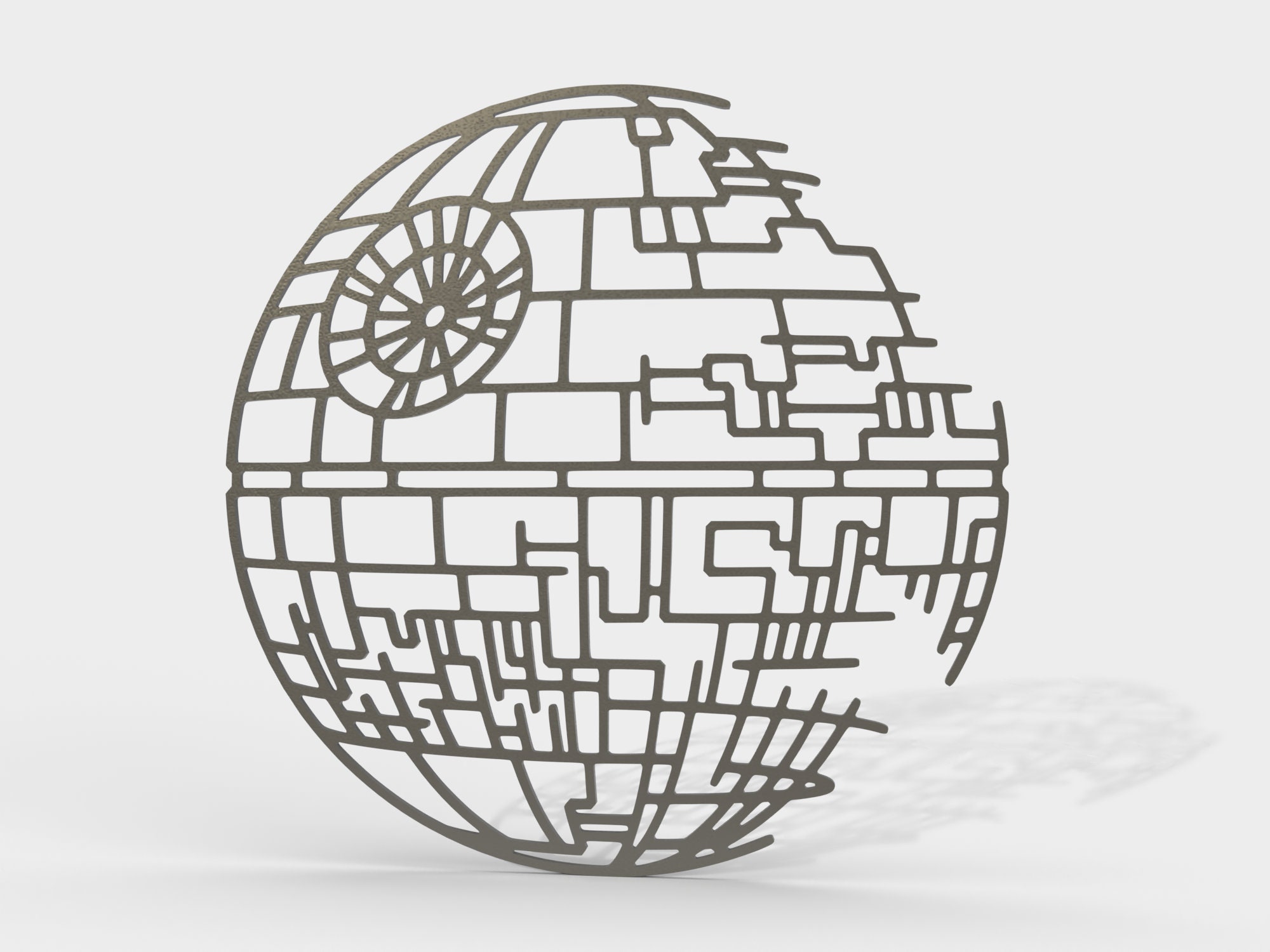 2D Wanddeko des Star Wars Todessterns - Etsy.de